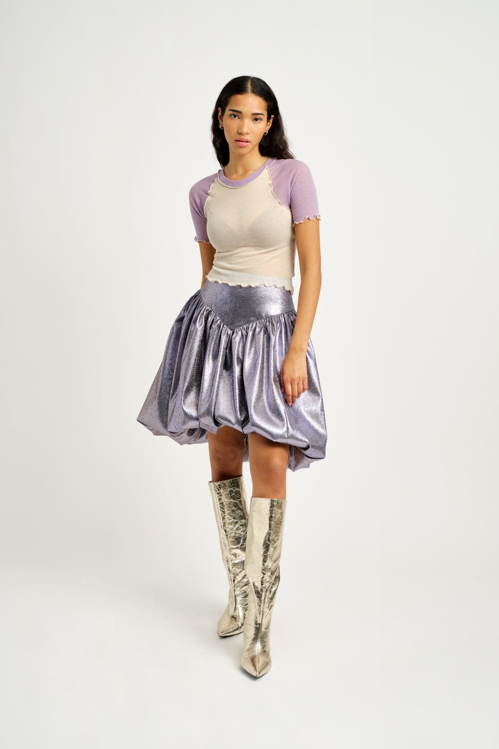 Ruth Tee Off White Lilac | Eliza Faulkner Designs Inc.